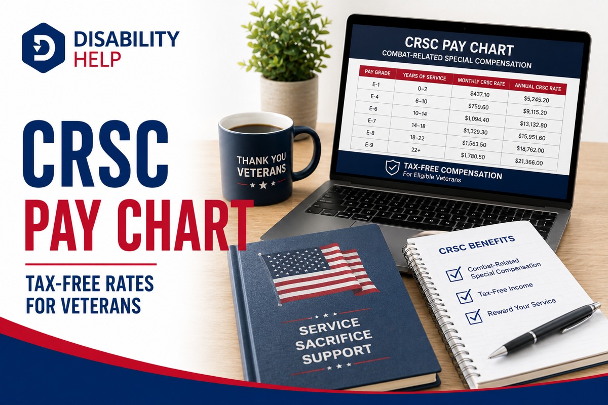 2026 CRSC Pay Chart: Combat-Related Rates by Rating